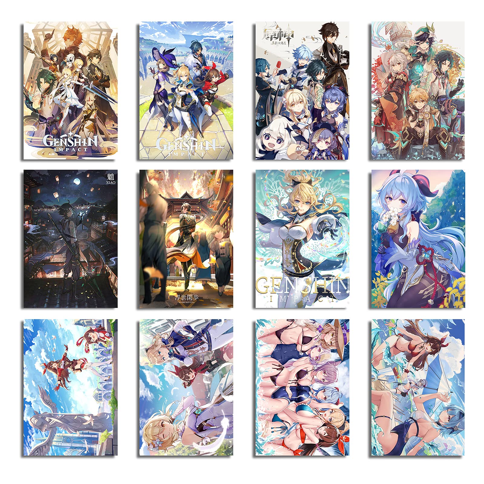 Genshin Impact Posters Set Of 12 Pcs 10in X14in Japanese | Desertcart Japan