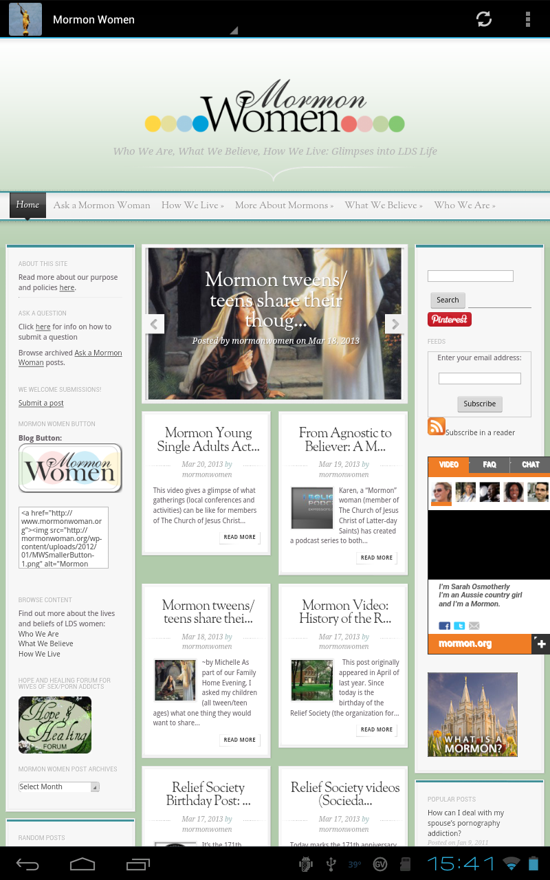 LDS Blogs - App on Amazon Appstore