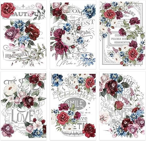 Amazon.com: Rub on Transfers for Furniture and Crafts: 6 Pcs Large ...