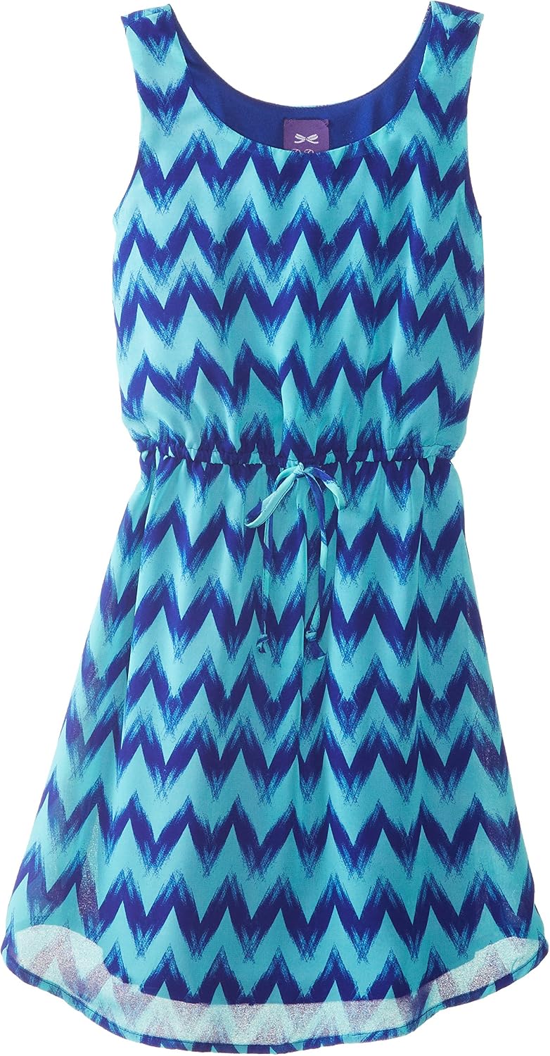 Amazon.com: BeBop Big Girls' Tank Dress with Drawstring Waist, Mint ...