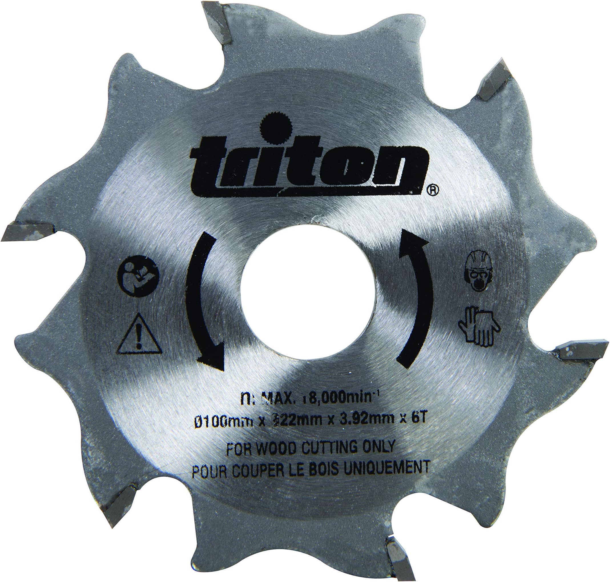 Trend Biscuit Jointer Saw Blade, 100mm Diameter, 22mm Bore, 6 Teeth ...