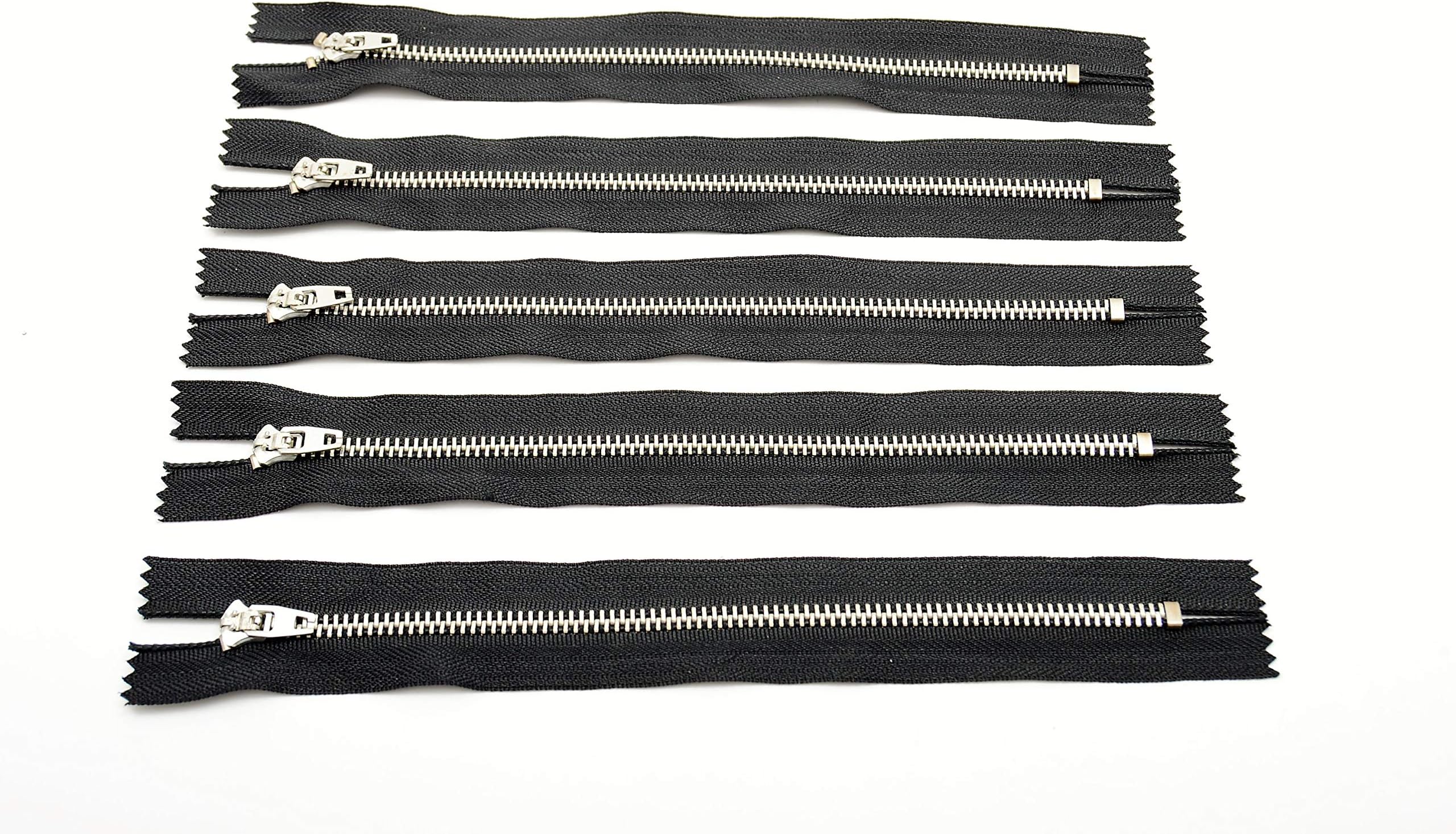 LEDUC Zip-5pc Black Nylon zips-Size 20cm, 20 : Amazon.co.uk: Home & Kitchen
