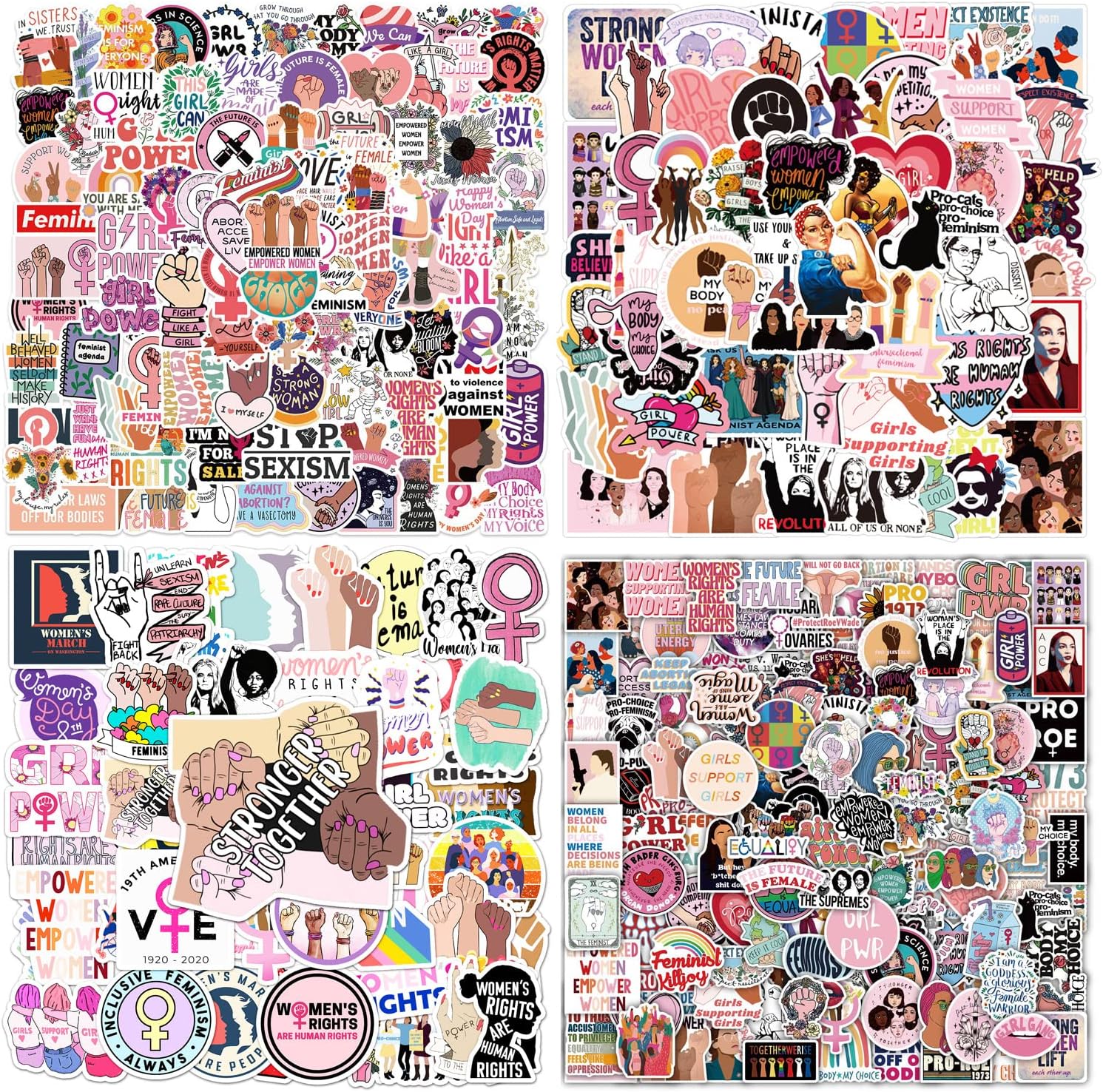 Amazon.com: Women Empowerment Stickers, Feminist Girl Power Quotes, 8 ...