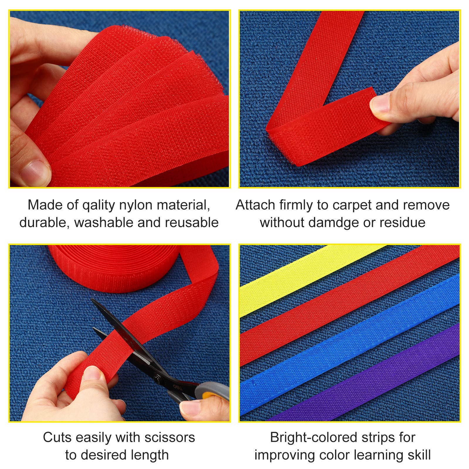 Snapklik.com : Chuangdi 8 Rolls Carpet Marker Strips Carpet Nylon ...