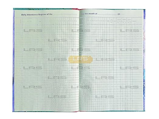 LRS Daily Attendance Register - 34 x 21 cm - 75 GSM Ledger Paper - 185 ...