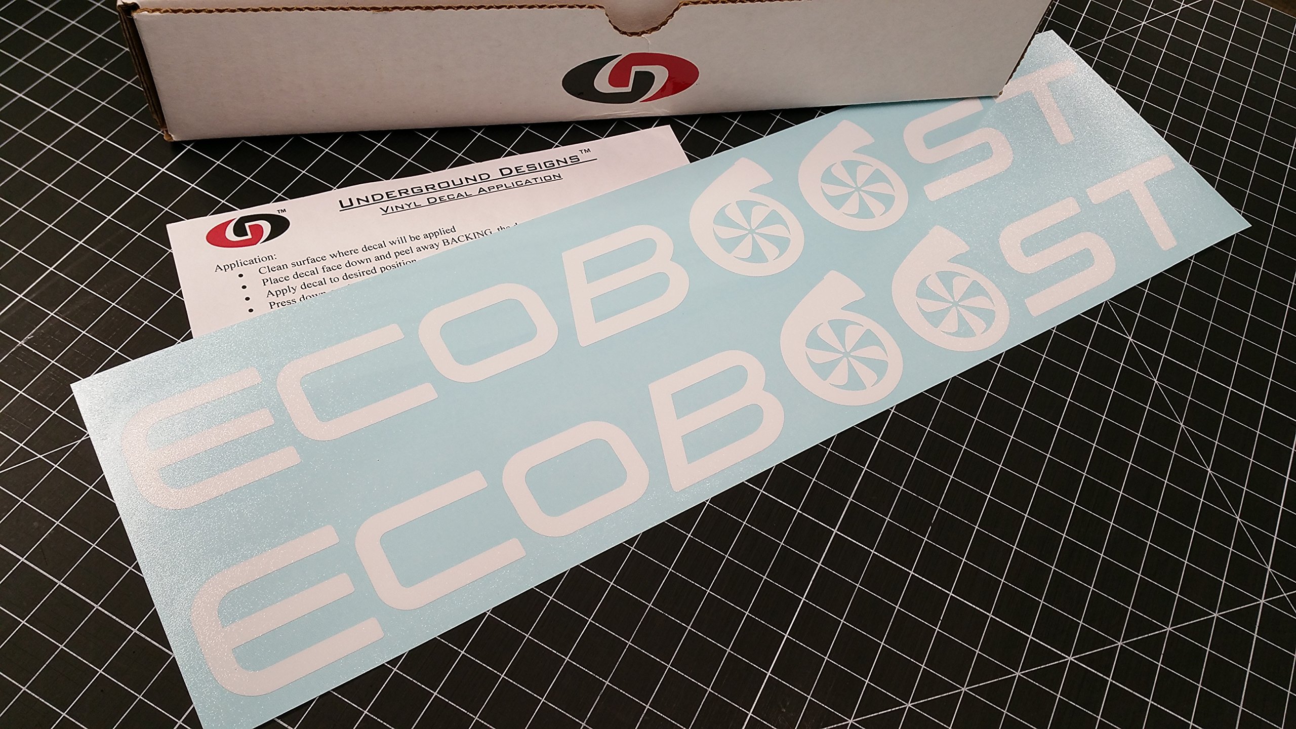 Amazon.com: UNDERGROUND DESIGNS ECOBOOST Turbo Vinyl Decals Fender ...