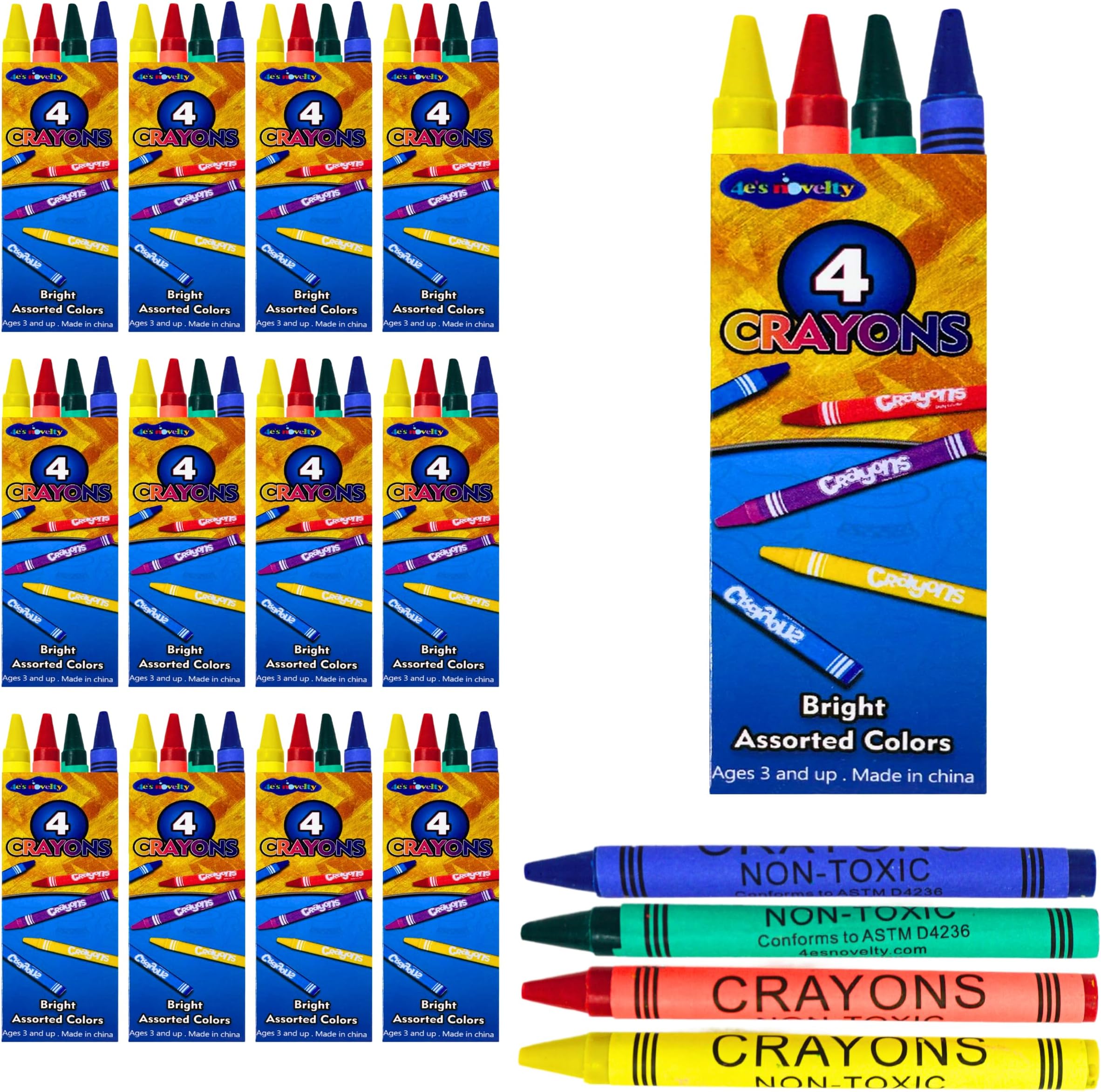 Amazon.com : Tenceur 100 Pcs Single Color Crayon Bulk Crayons Coloring ...