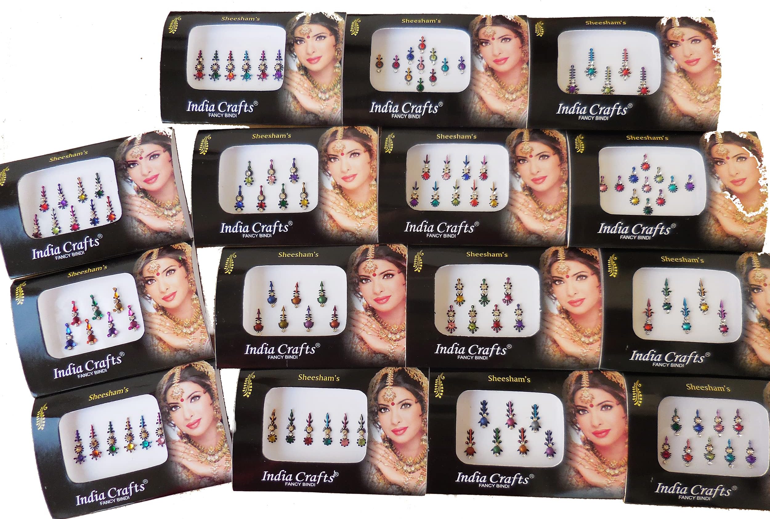 6 Different Bindi Packs Mix n Match Face Jewels Bollywood Stickers ...