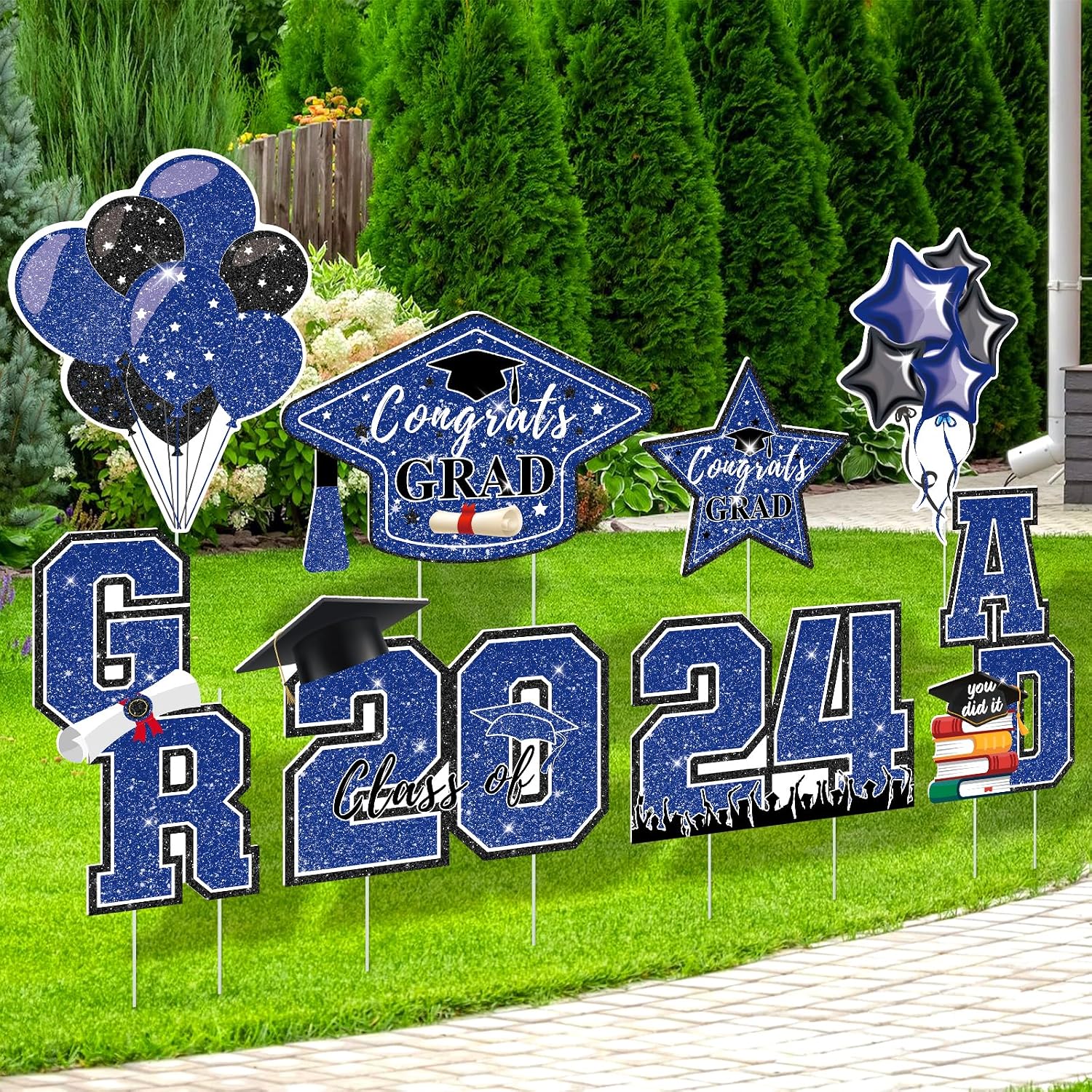 Amazon.com : EIMMBD Graduation Yard Sign 2024, 8pcs Large Graduation ...