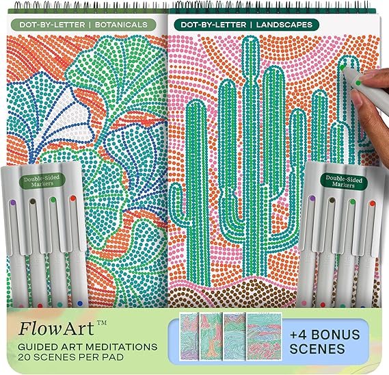 Amazon.com: Lifelines FlowArt Activity Pad, 2-Pack - Guided Dot Art ...