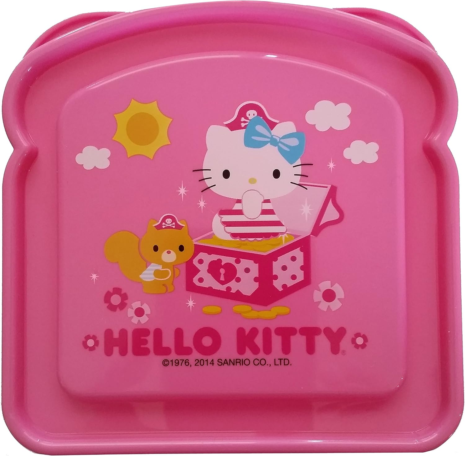 Amazon.com: Hello Kitty Pirate Theme Bread Shaped Sandwich Container ...