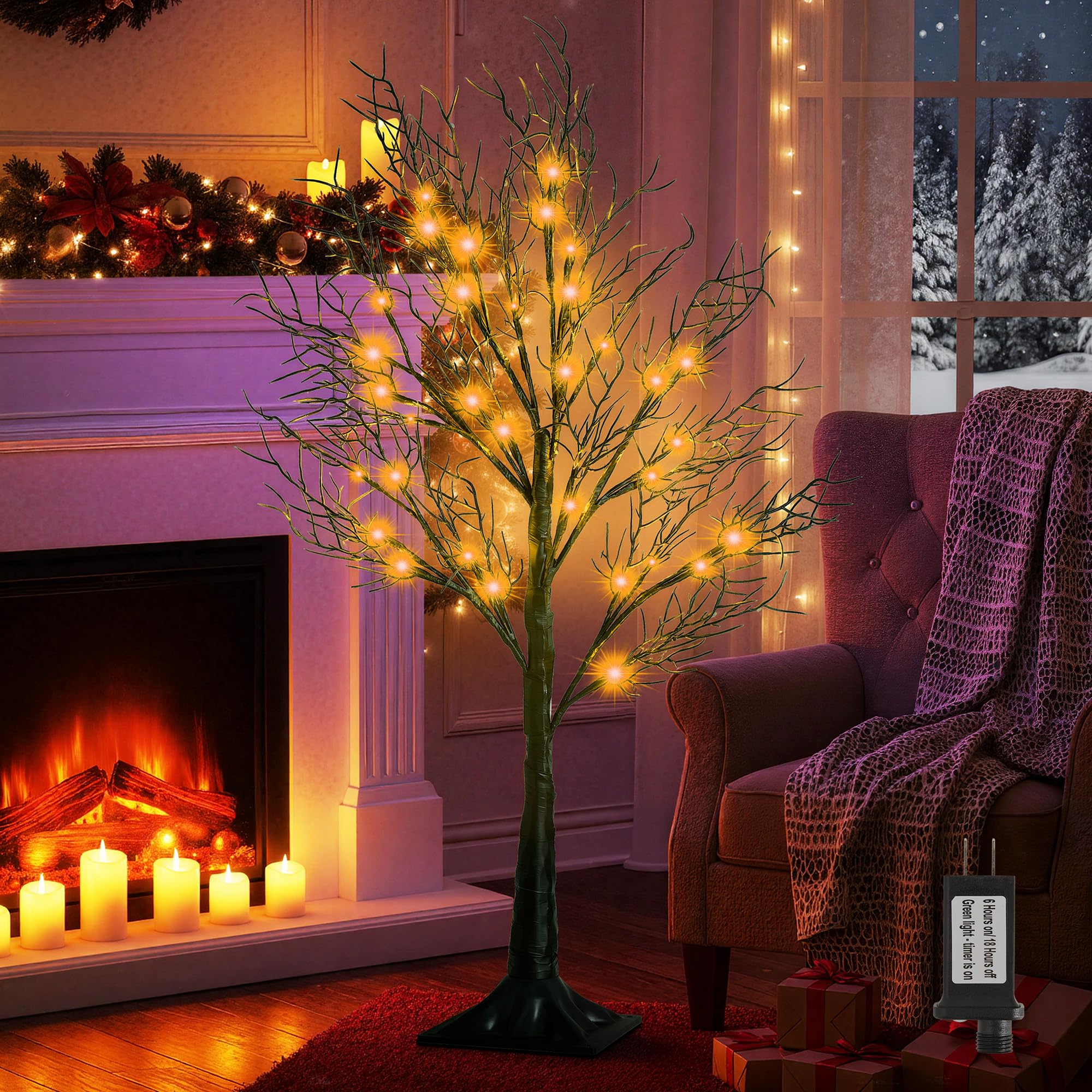 Snapklik.com : Kiss The Water 3FT Lighted Christmas Tree, Plug In 36LED ...