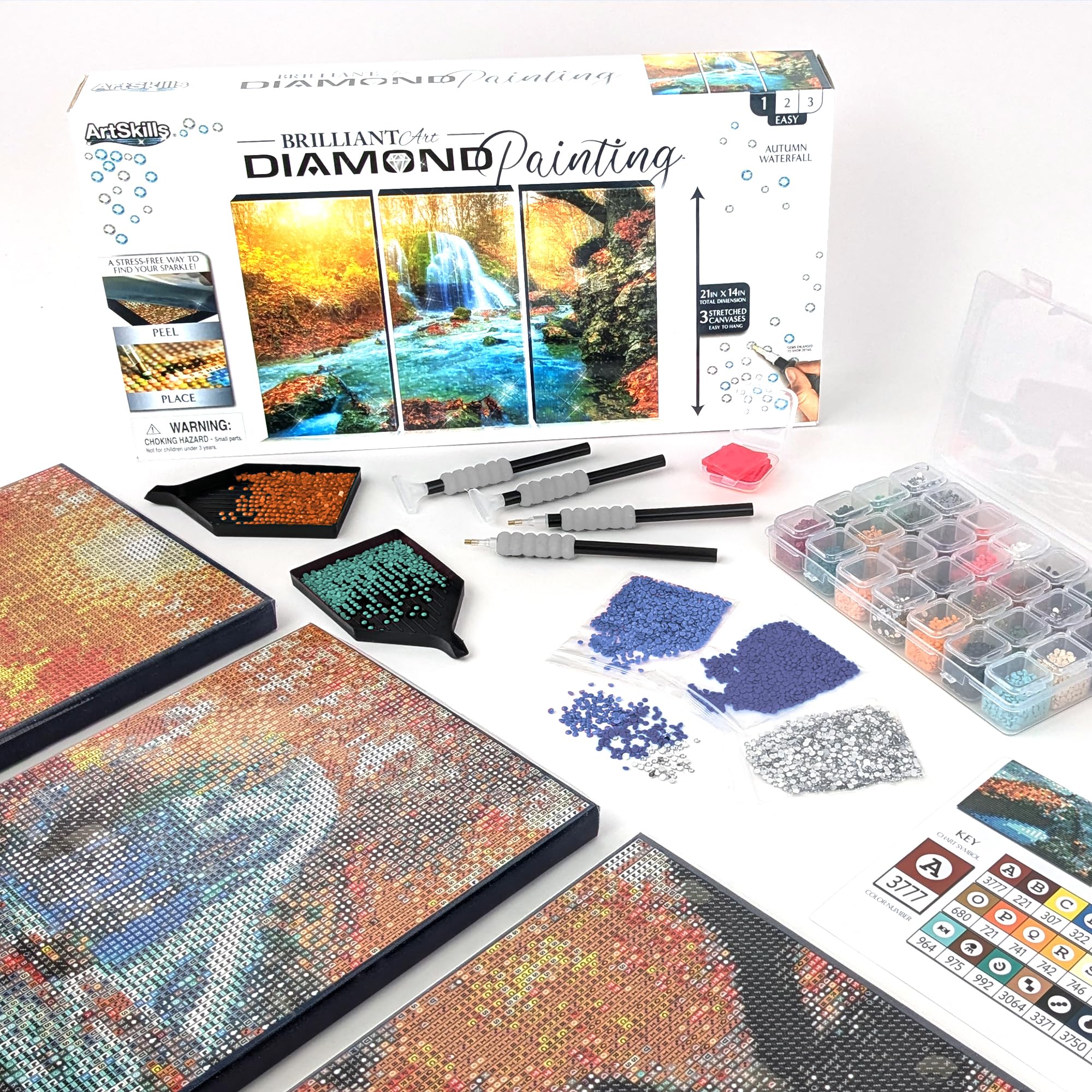 Amazon.com: ArtSkills Diamond Painting Kit, Diamond Art Ready to Hang ...
