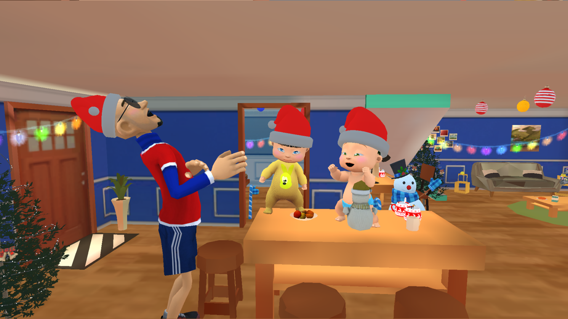 Verrückter Weihnachtsmann-Papa & freche Zwillingsbabys – Weihnachts ...