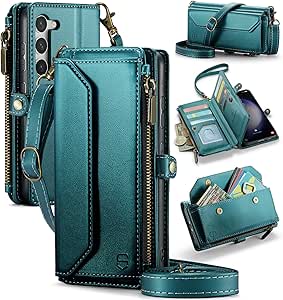 Amazon.com: Strapurs Crossbody Wallet Case Compatible with Samsung Galaxy S23 Plus RFID Blocking ...