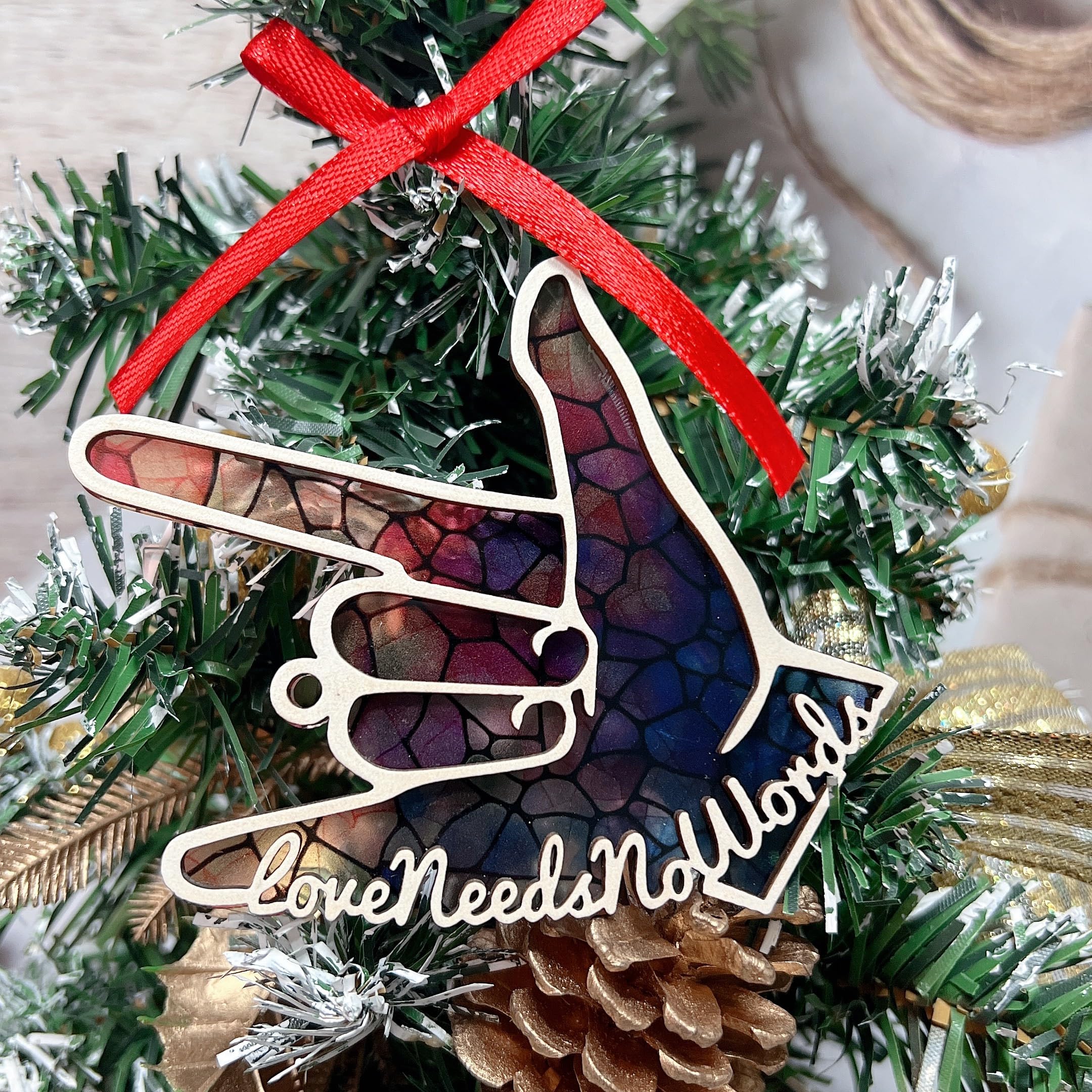 Asl Christmas Ornaments Funny ASL Christmas Tree Sign Language Xmas