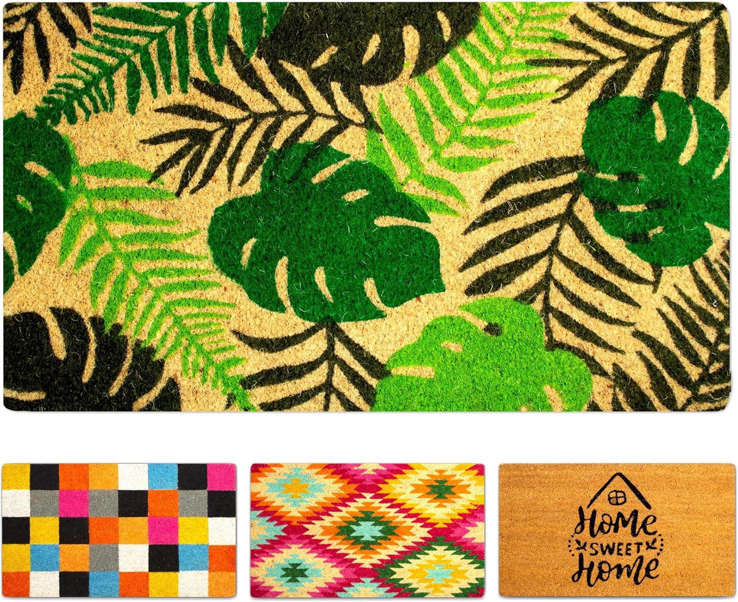 LUA VIKA Coir Doormat - Tropical - 40x70 cm - Outdoor Door mat - Front ...