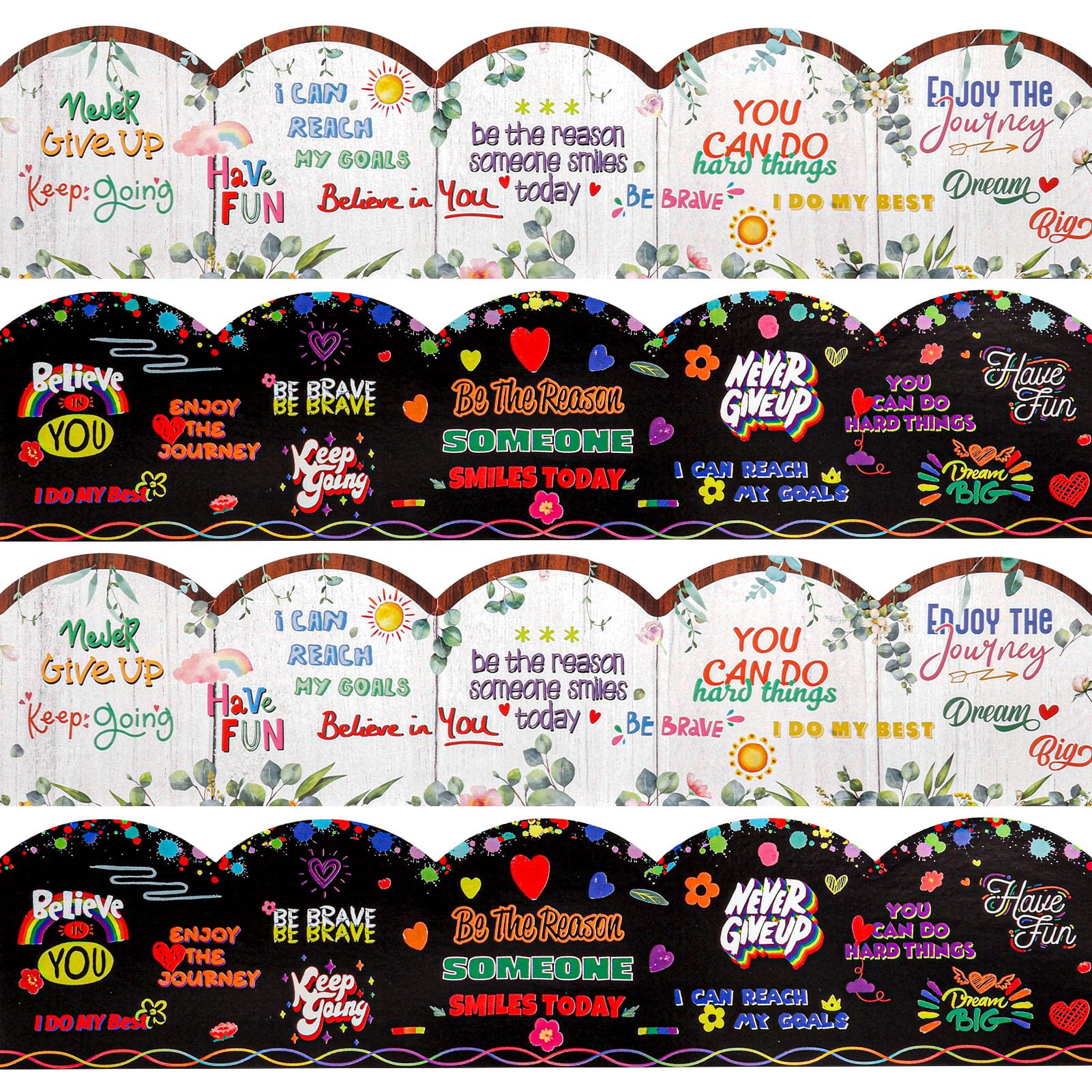 Amazon.com : Jspupifip 78ft Inspirational Classroom Borders for ...