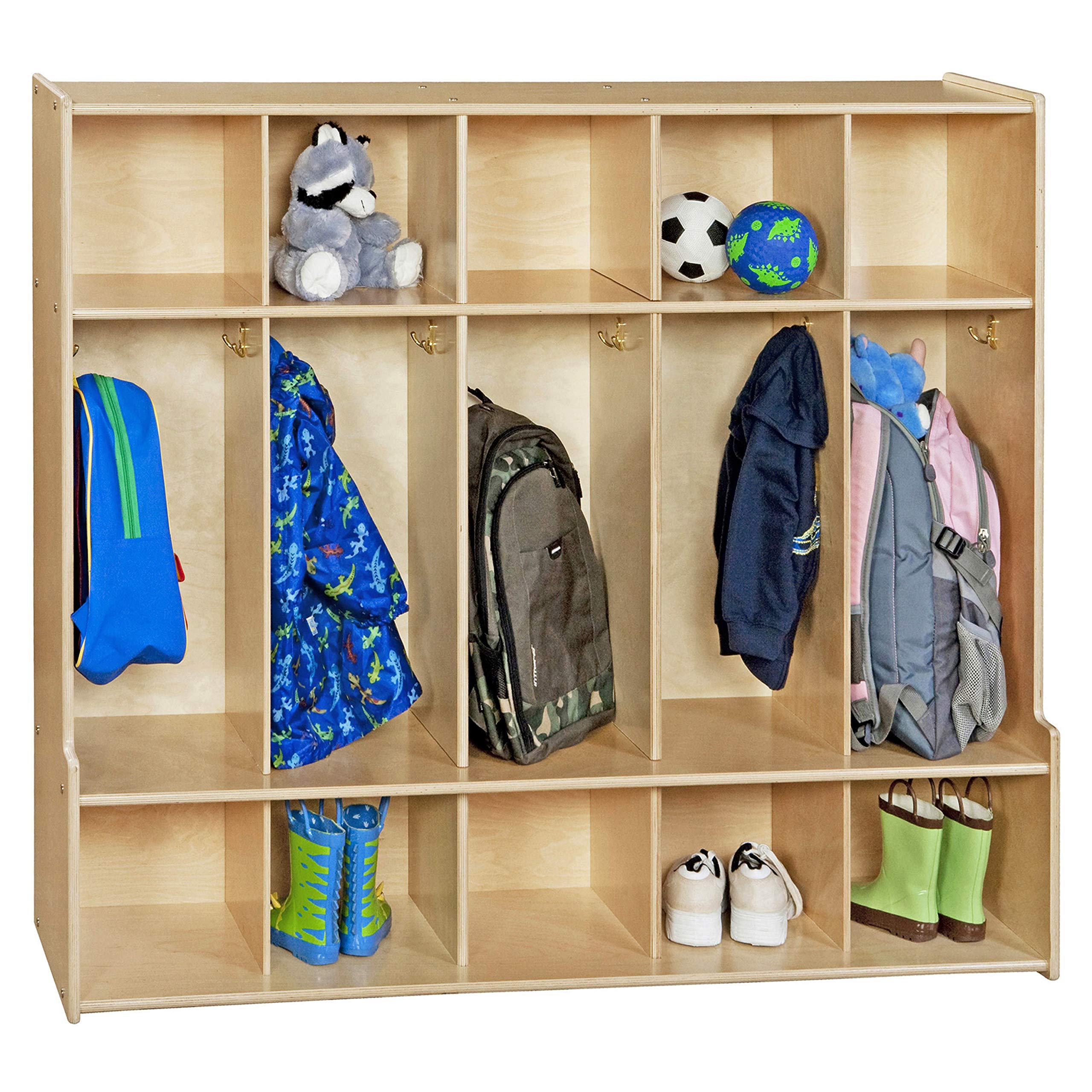 Kids Cubbies Storage With Coat Hooks Cubby Storage Organizer GARVEE 5 ...