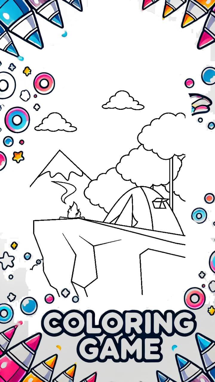 Camping Coloring Pages & Painting App, Creative Coloring - App on the ...