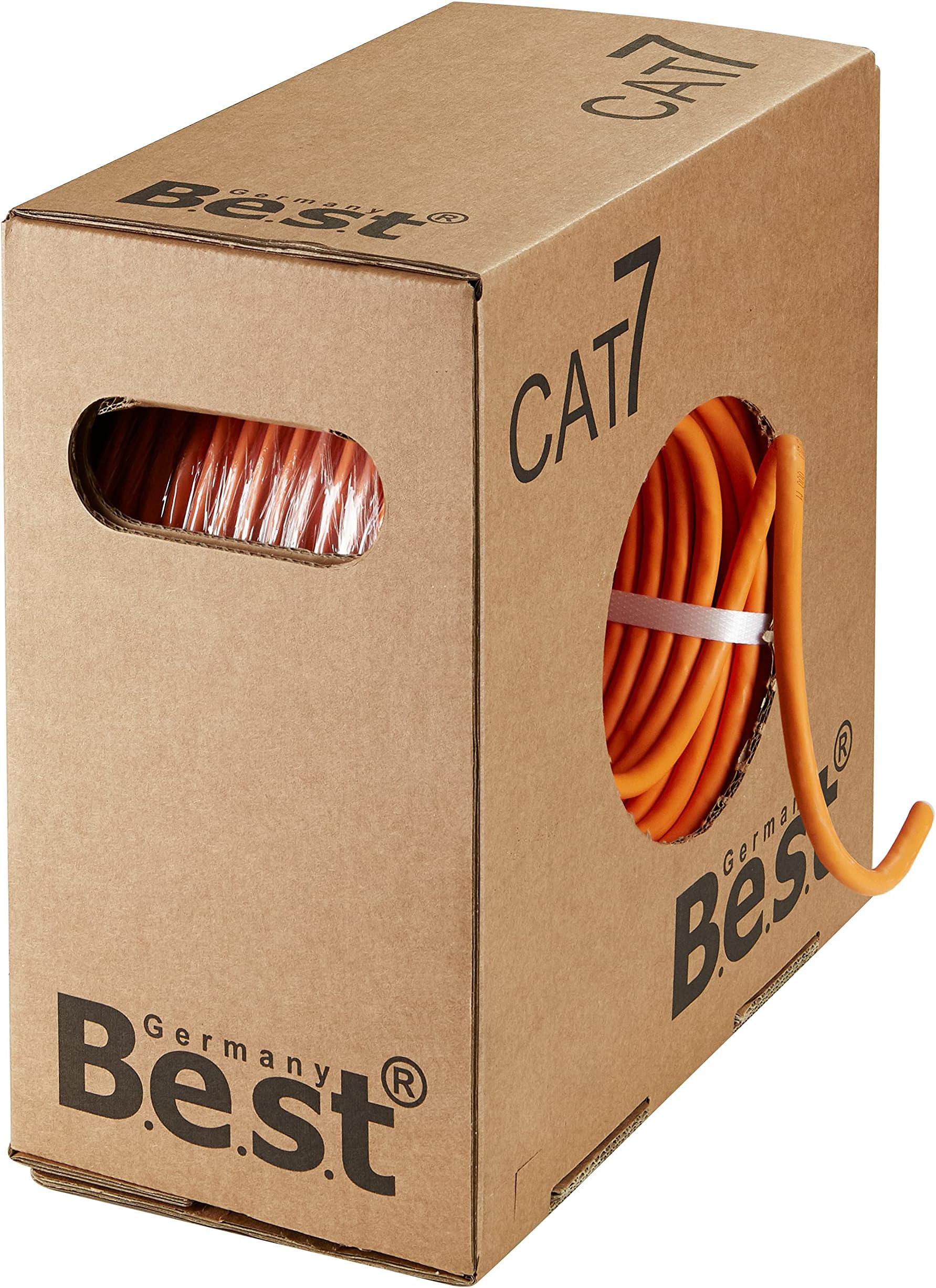 PremiumX 100m CAT 7 Netzwerkkabel Simplex LAN-Kabel Ethernet Datenkabel ...