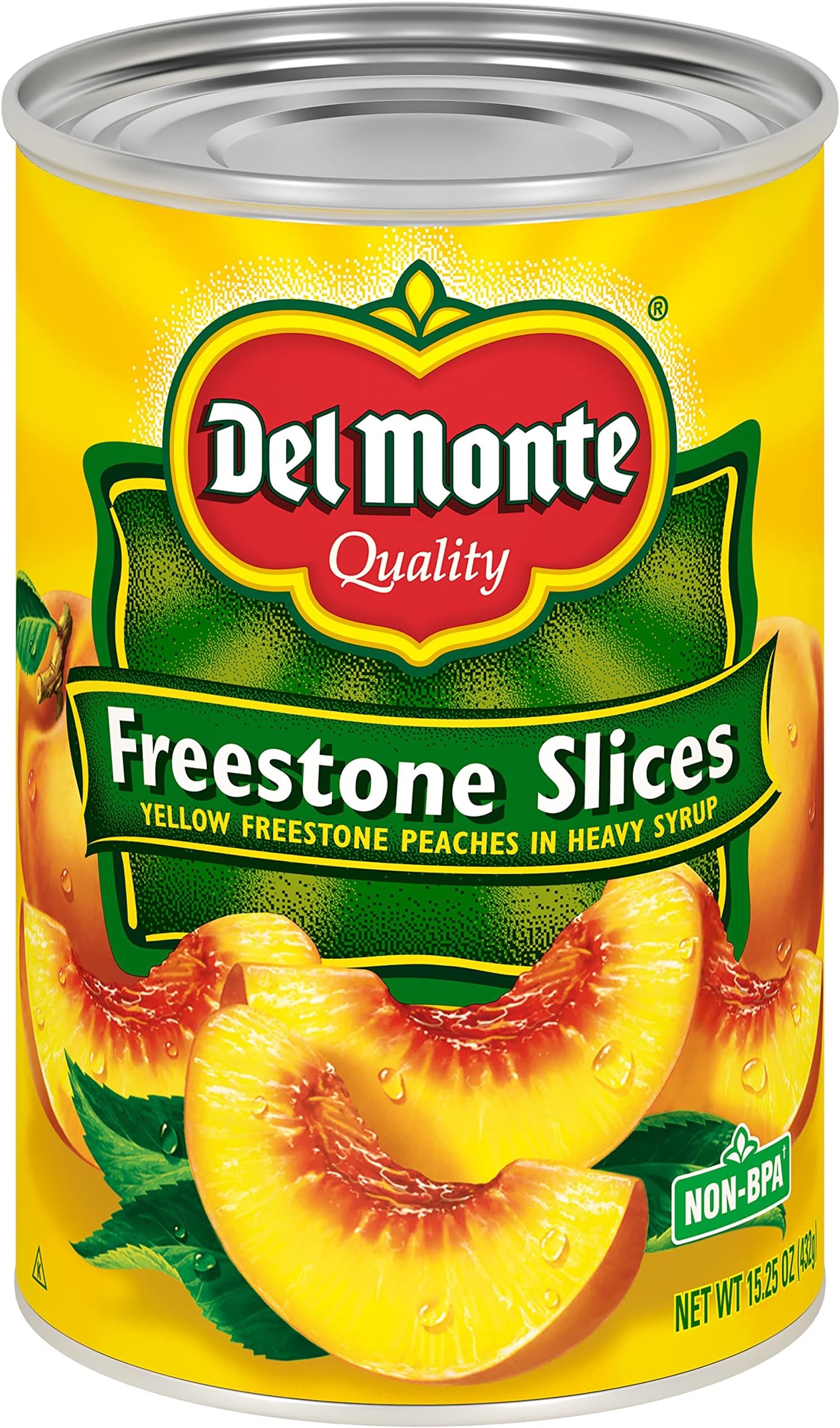 Amazon.com : Del Monte Canned California Freestone Sliced Peaches in ...