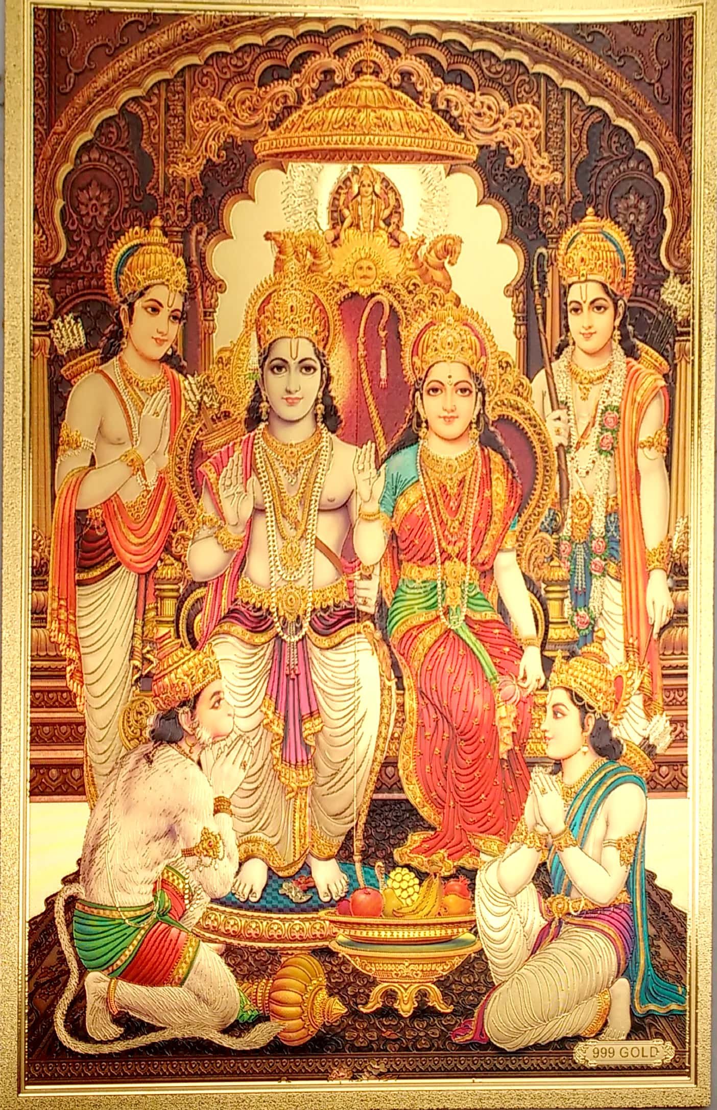 Buy ADA Handicraft Hindu God Photo Poster for Pooja & Wall Decoration Gold Foil Embossed Hindu ...