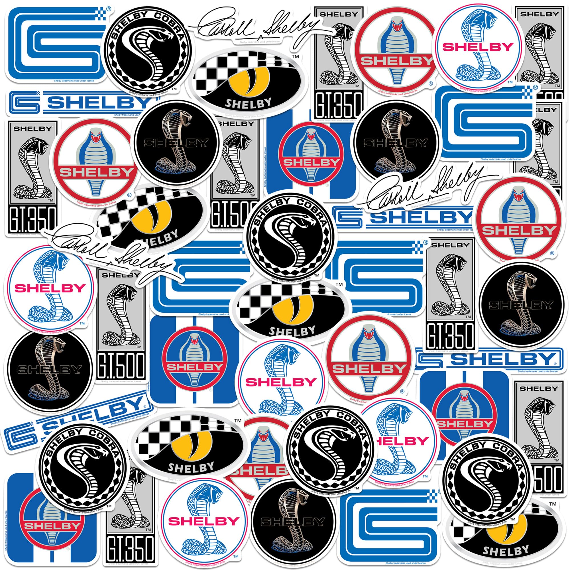 Amazon.com: Shelby Cobra 50ct Vinyl Large Deluxe Stickers Variety Pack ...