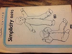 Amazon.com: Simplicity 8693 Sewing Pattern for Infant Toddler Footed or ...