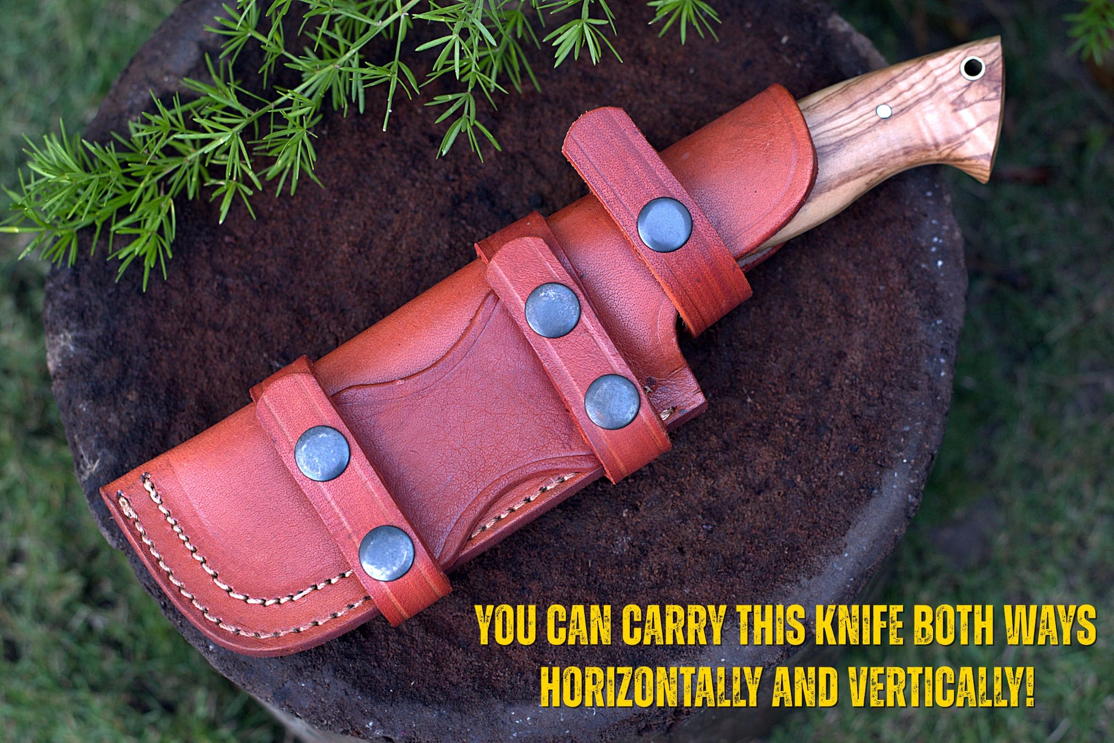Pocket Knife Sheath TIGEROUS Scout Horizontal Carry Leather Sheath ...