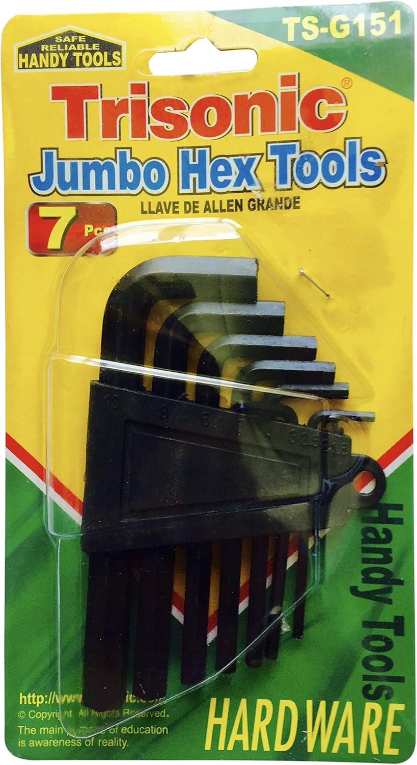 Trisonic TS-G151 Heavy Duty Jumbo Hex Key Wrench Set, 7 Piece - Amazon.com