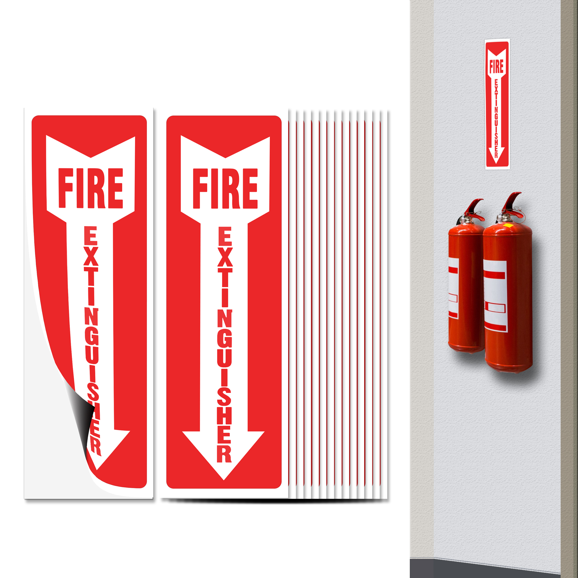 Fire Extinguisher Arrow Sign Double Faced Fire Extinguisher Sign