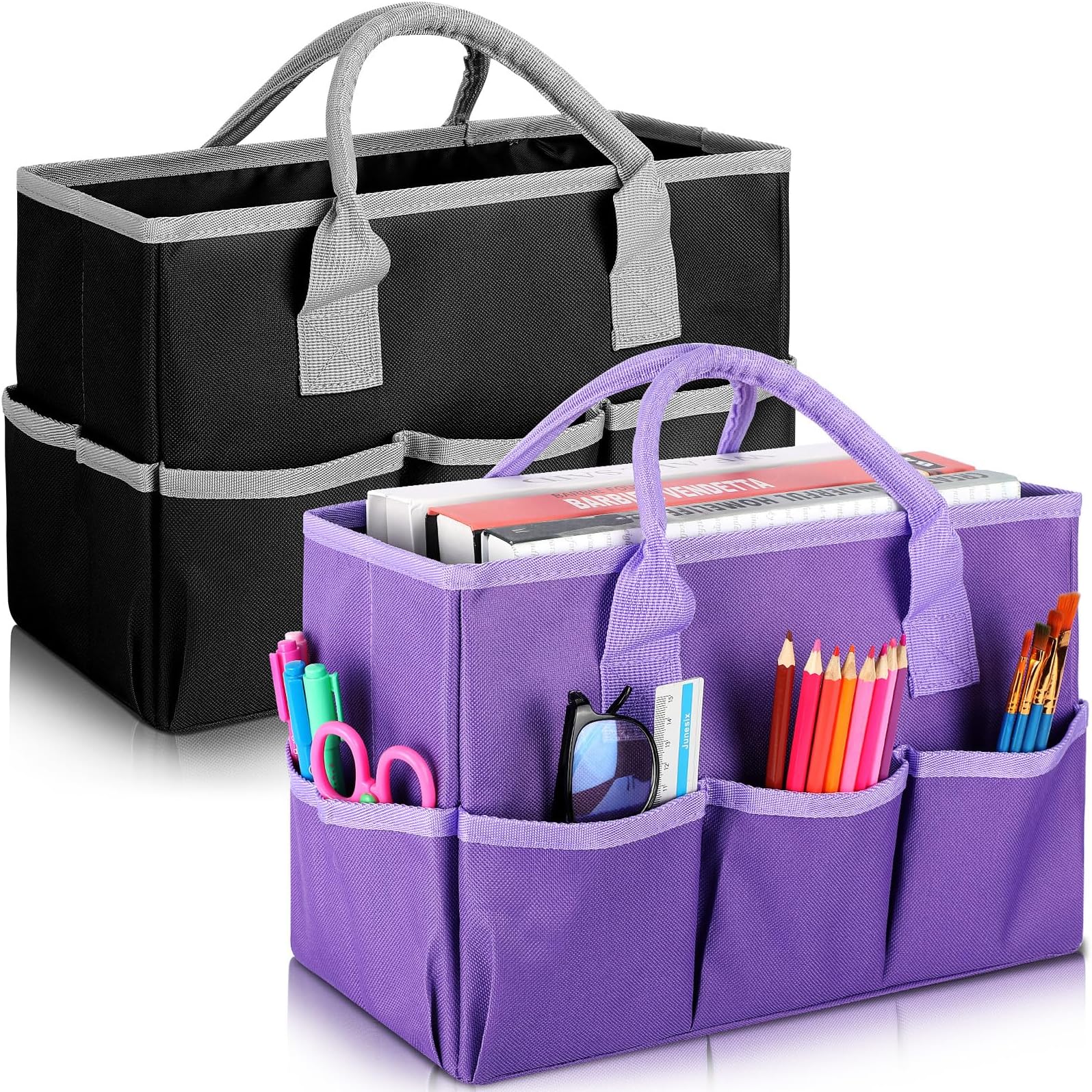 Amazon.com: Jjring Craft Organizer Tote Bag, Large Art Storage Caddy ...