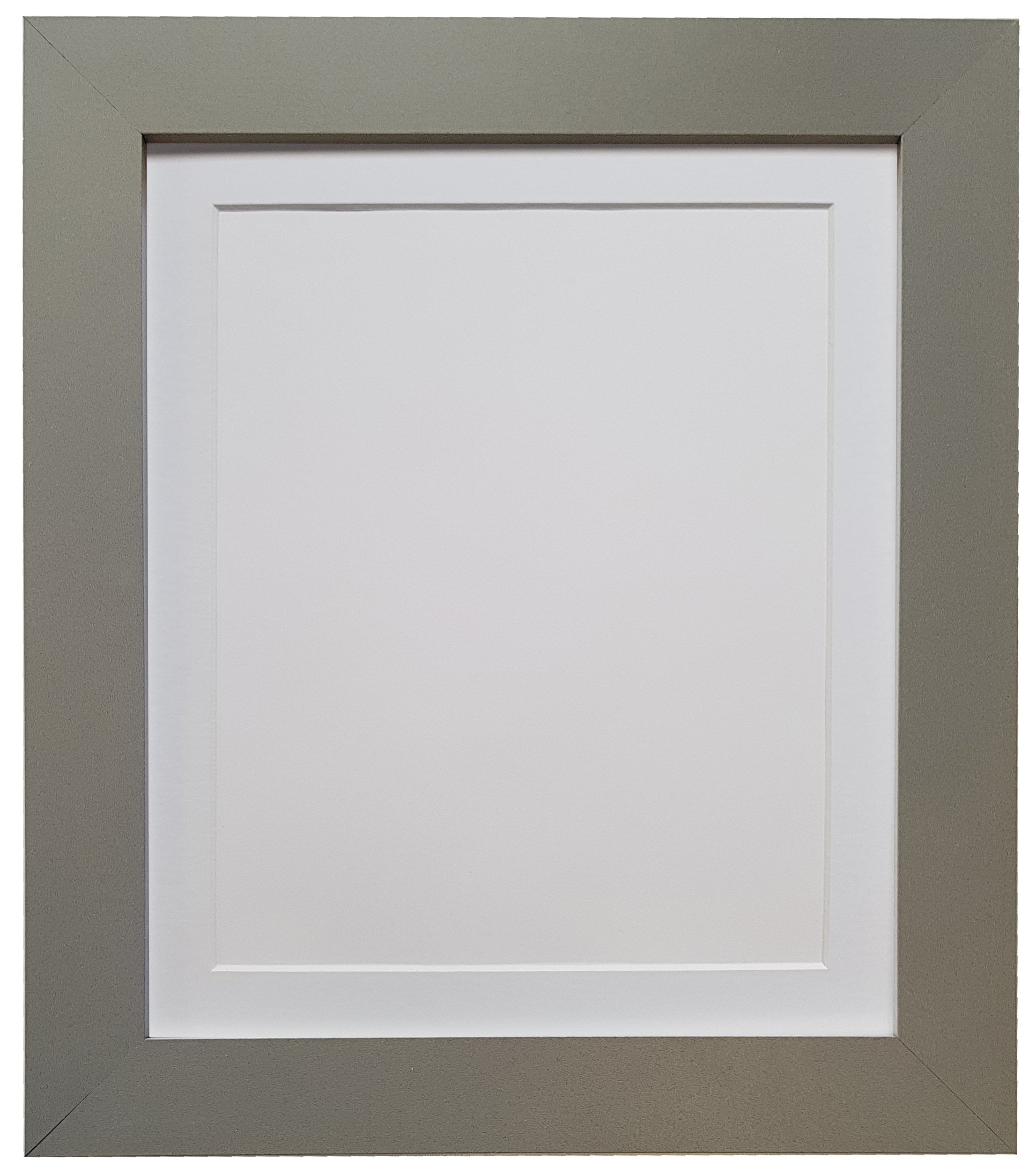 Metro Dark Grey Photo Picture Poster Frame with White Mount A3 Image ...