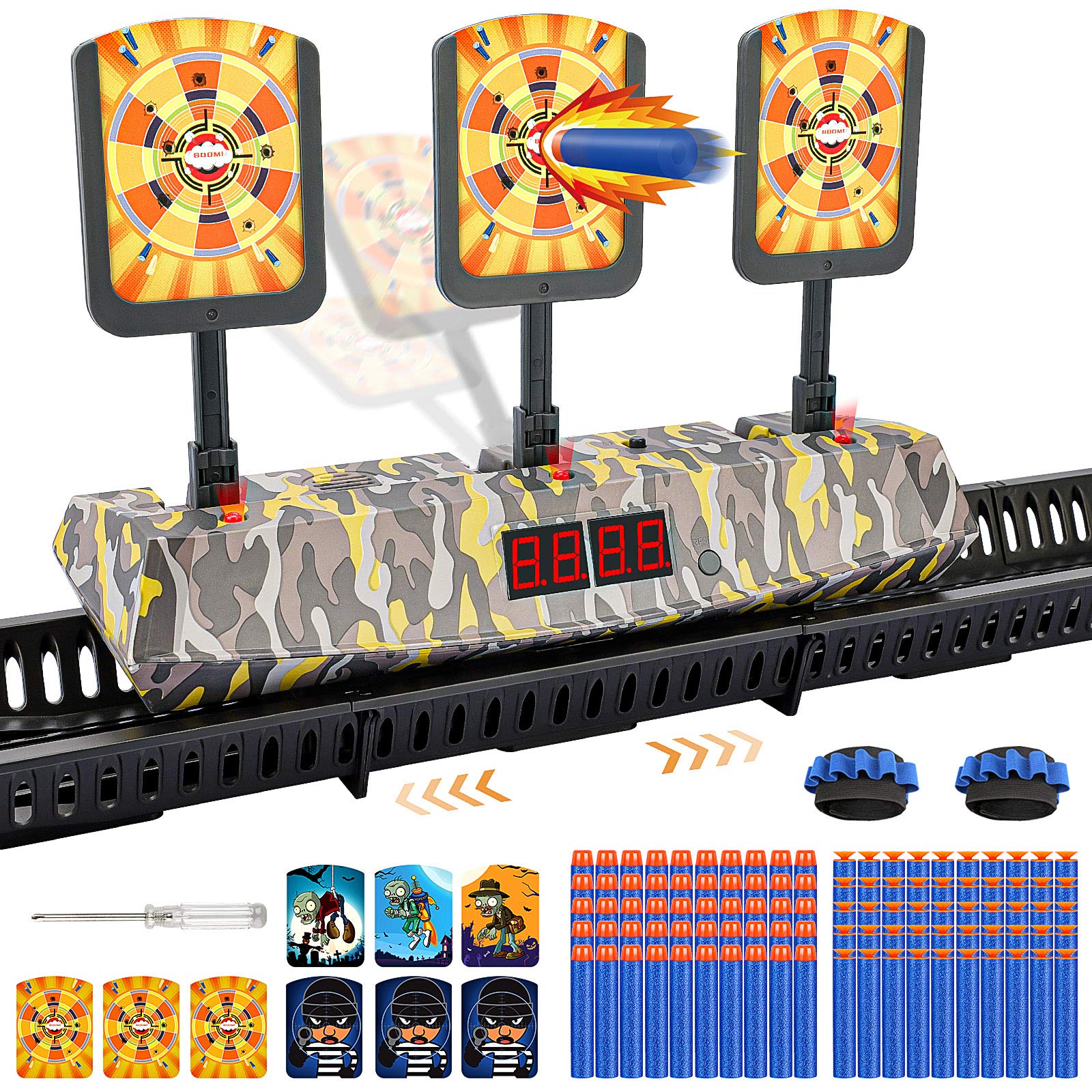 Buy Moving Shooting Target for Nerf , Digital Targets with 100 PCS ...