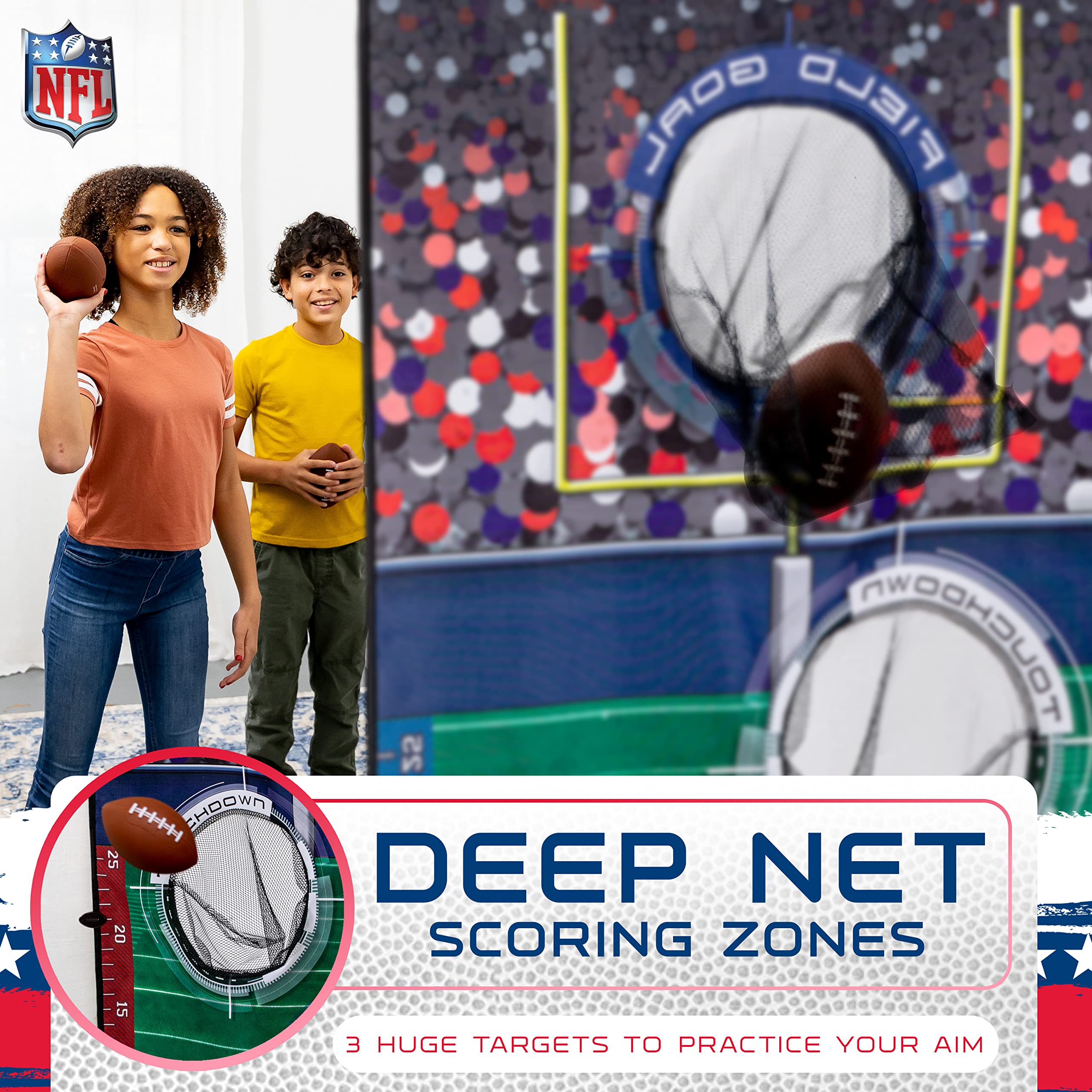 Snapklik.com : Franklin Sports NFL Mini Football Toss Target Game - NFL ...