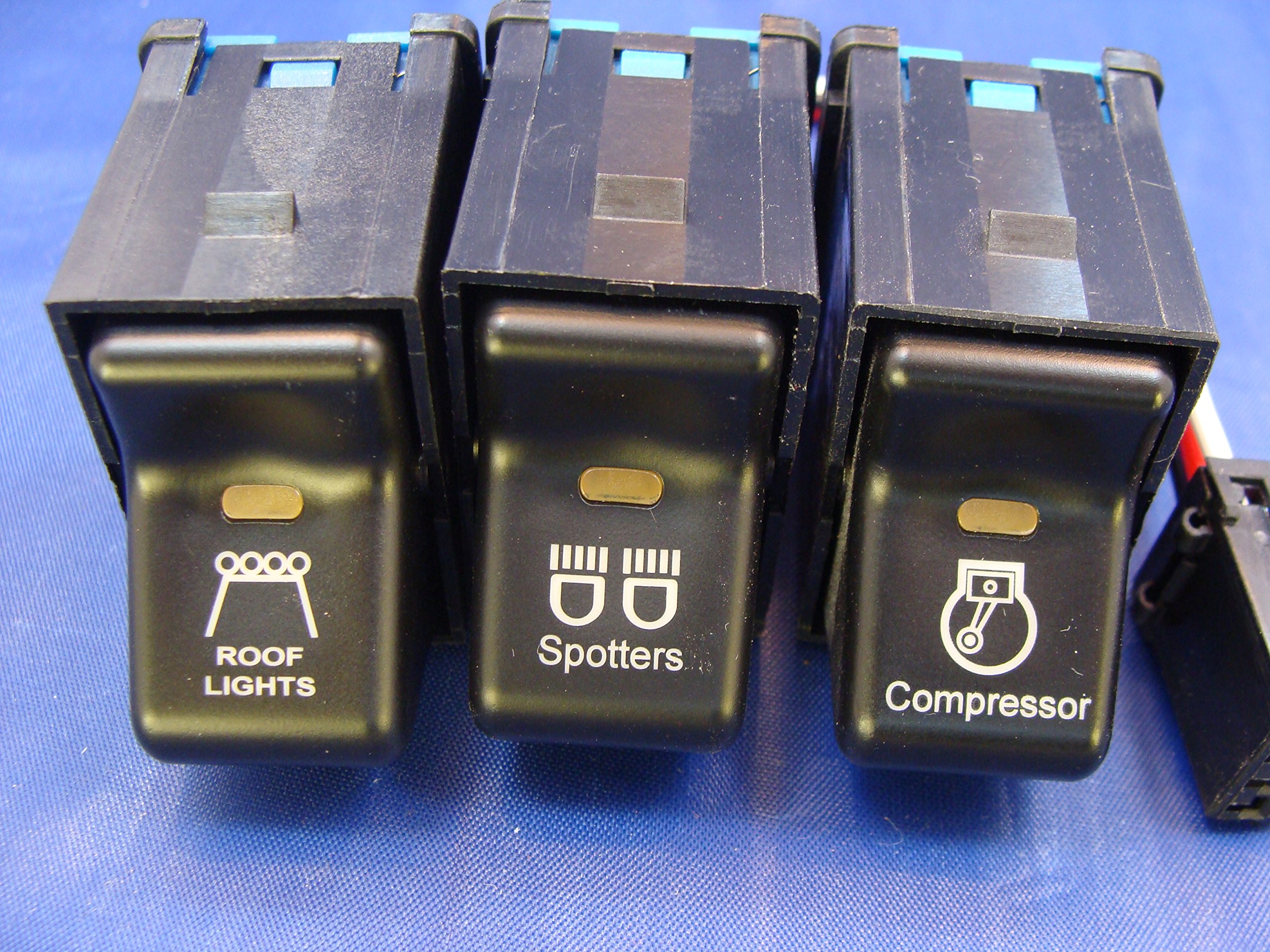 Amazon.com: Fits The Jeep TJ Rocker Switch 3 Switch Kit- Roof Lights ...