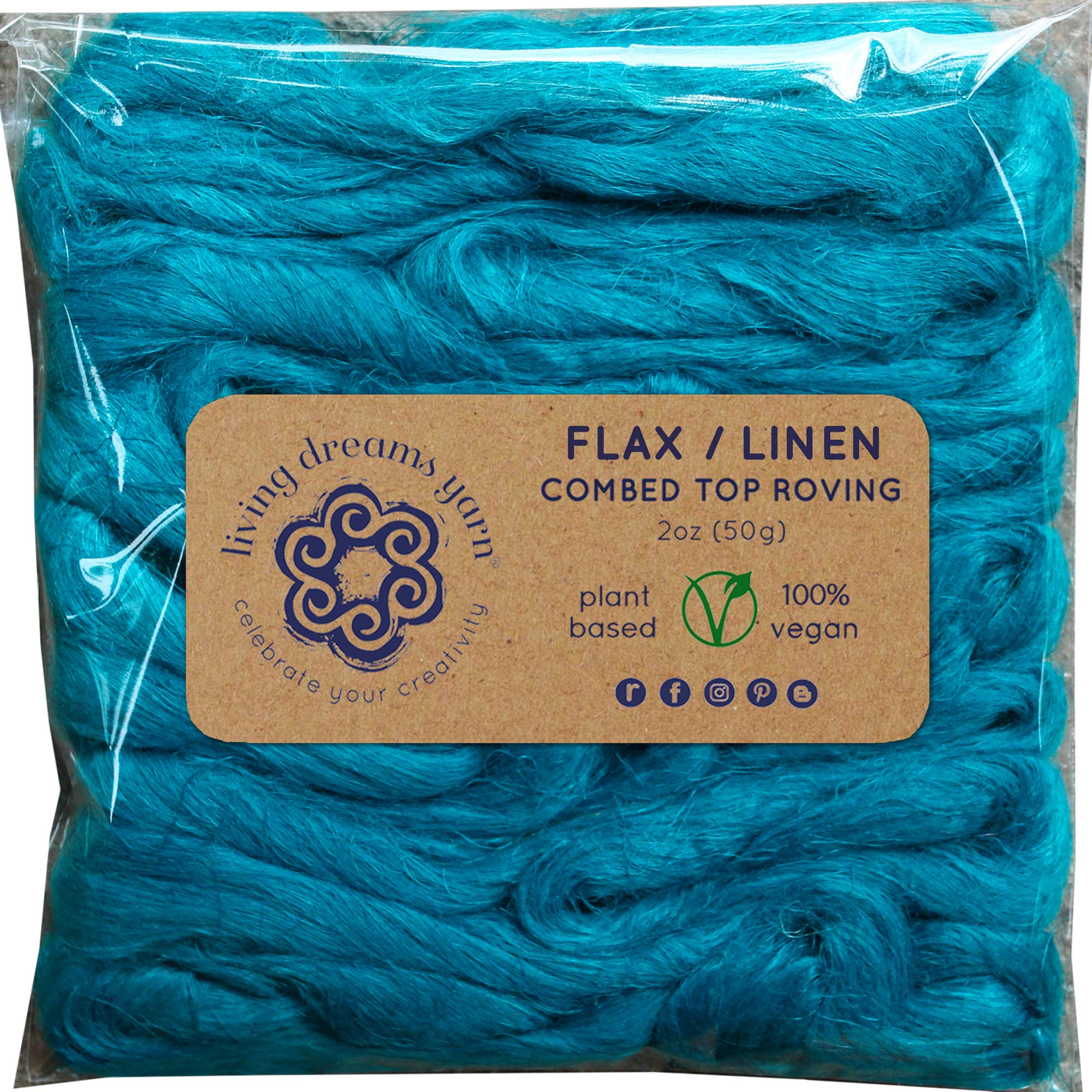 Amazon.com: Flax Fiber for Spinning, Blending, & Fiber Arts. Natural ...