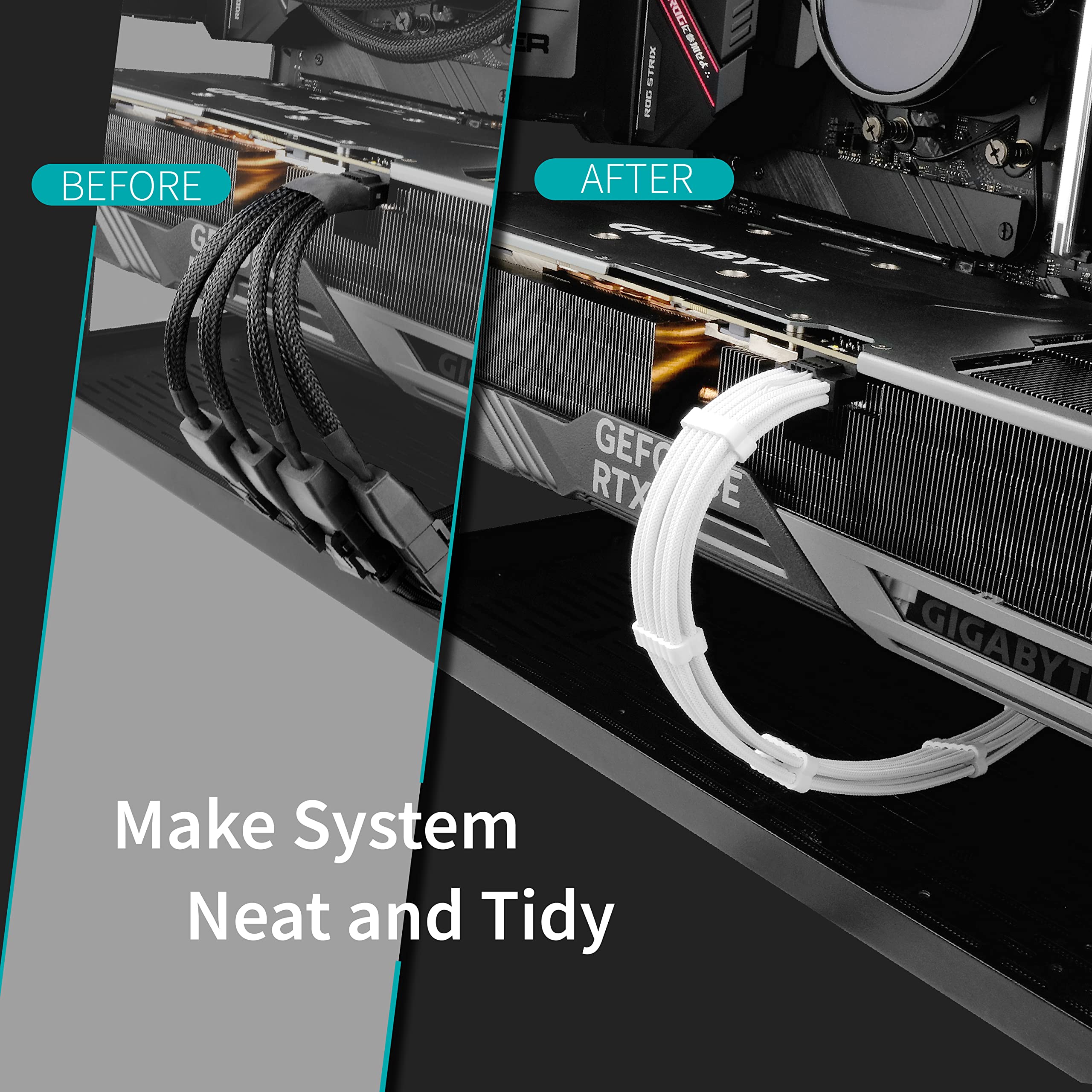 Snapklik.com : EZDIY-FAB GPU Power Sleeved Cable Extension, 16pin(12+4 ...