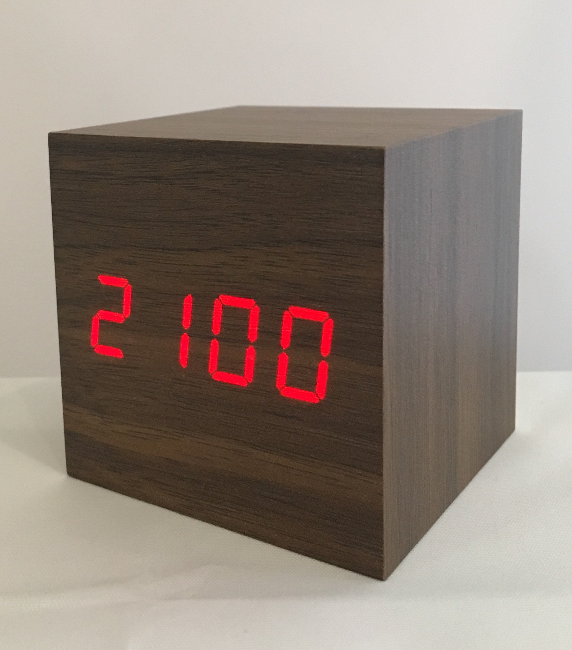 Excelsior Worldwide Limited Wooden 'Box' Clock with LED and Sound ...