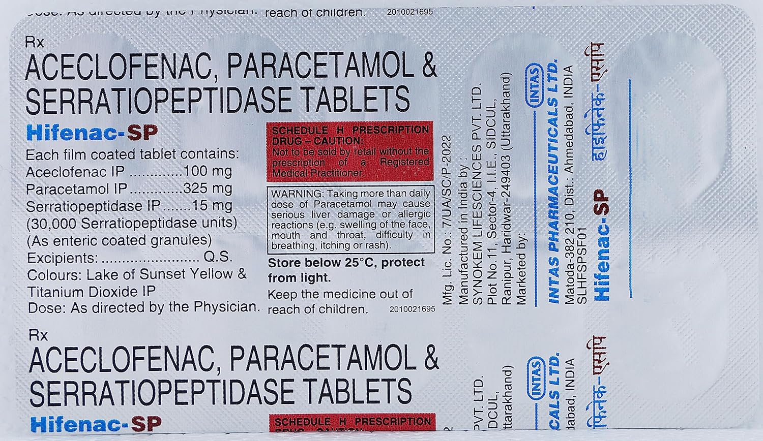 Hifenac-SP Tablet 10's : Amazon.in: Health & Personal Care