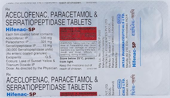 Hifenac-SP Tablet 10's : Amazon.in: Health & Personal Care