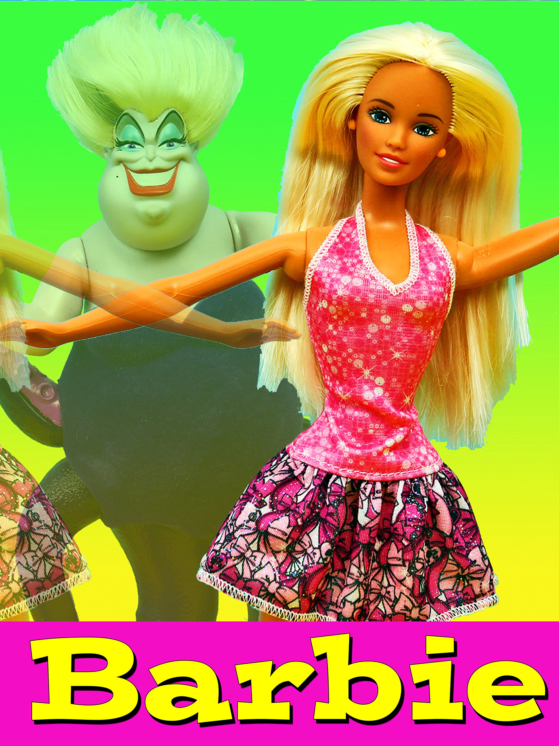 Amazon.com: Barbie & Little Mermaid Ursula TRADE BODIES Frozen Hans in ...