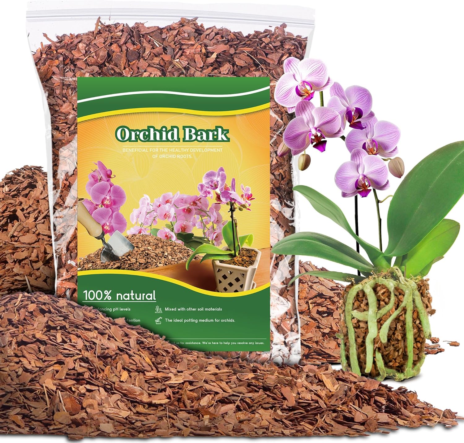 Amazon.com : 18qt Orchid Bark Horticultural Grade- Natural Mulch for ...