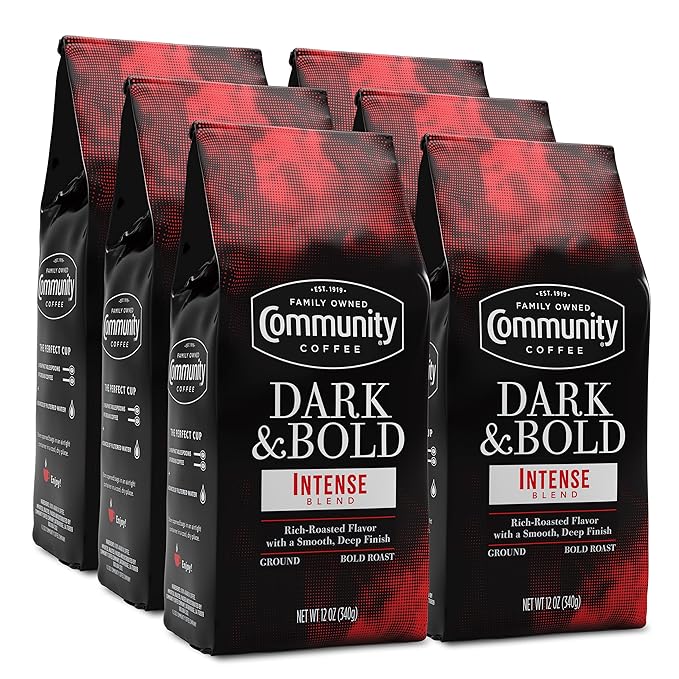 Amazon.com : Community Coffee Dark & Bold Intense Blend 72 Ounces, Dark ...