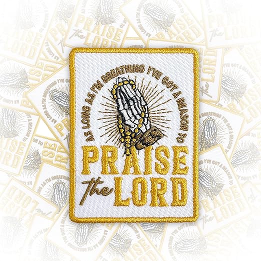 Amazon.com: Praise The Lord Cross Patch 3 Inches Iron On/Sew On ...
