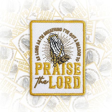Amazon.com: Praise The Lord Cross Patch 3 Inches Iron On/Sew On ...