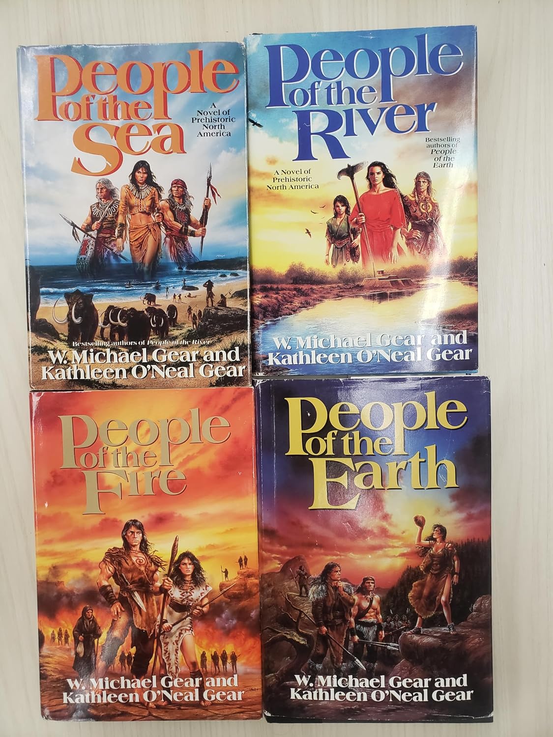 W. MICHAEL GEAR AND KATHLEEN O'NEAL GEAR BOOKS SET OF 4 (PEOPLE OF THE ...