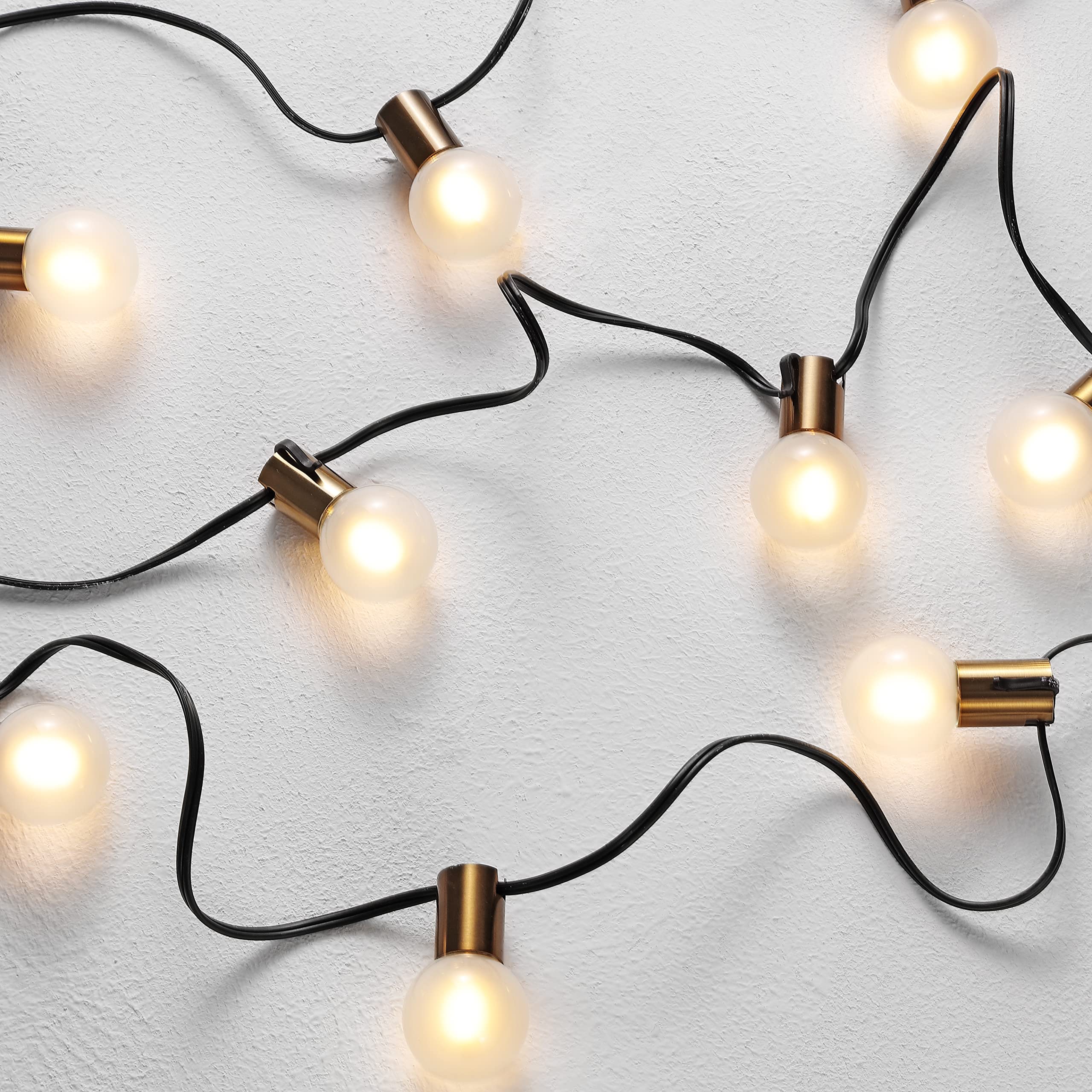 SAFAVIEH Lighting Collection Farrynn Brass/Black 10-Foot LED Outdoor ...