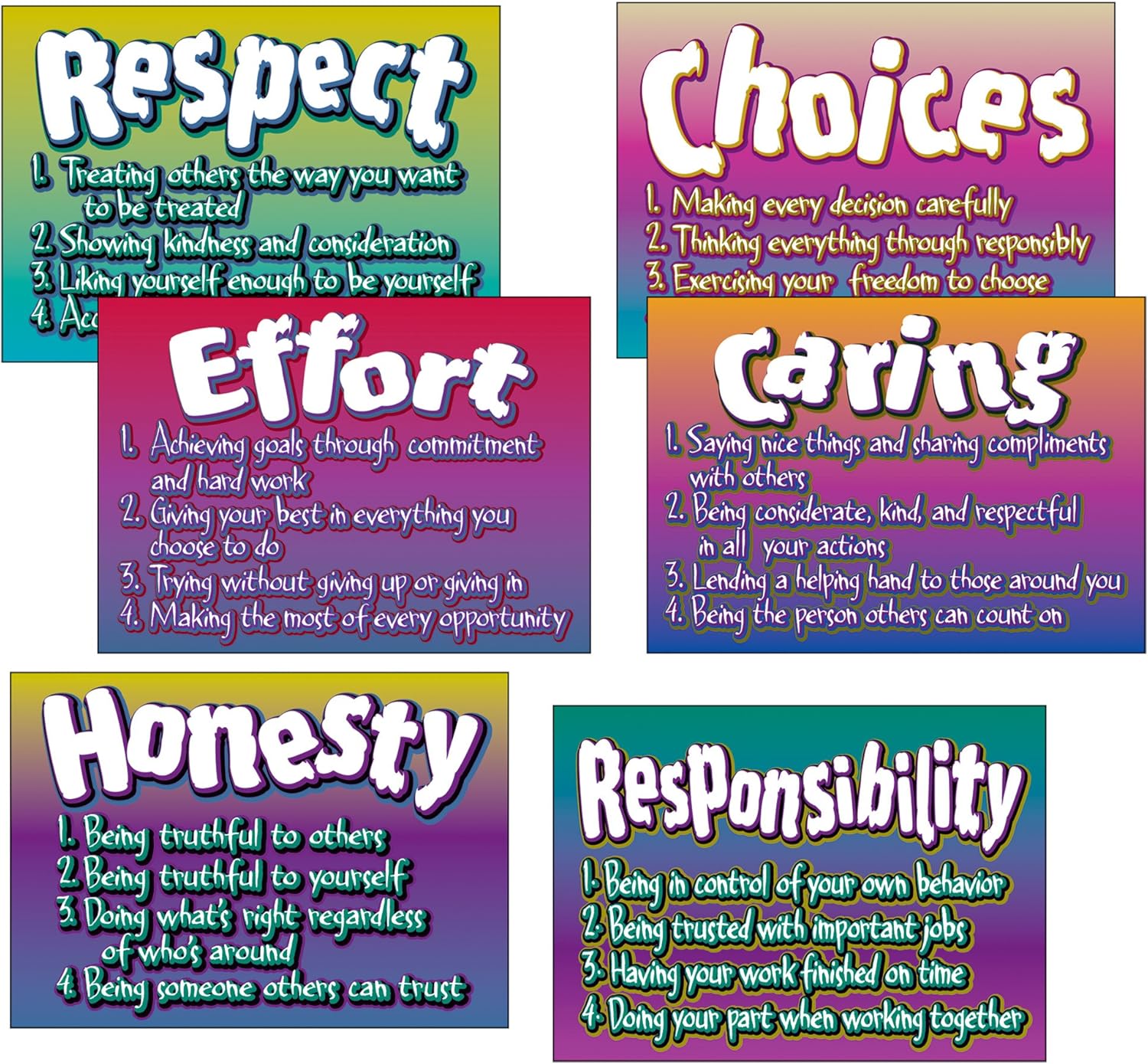 Argus Character Traits Argus Posters Combo Pack, 6 piezas. : Amazon.es ...